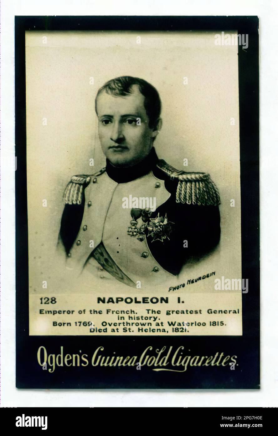 Portrait of Napoleon - Vintage Guinea Gold Cigarette Card, Victorian ...