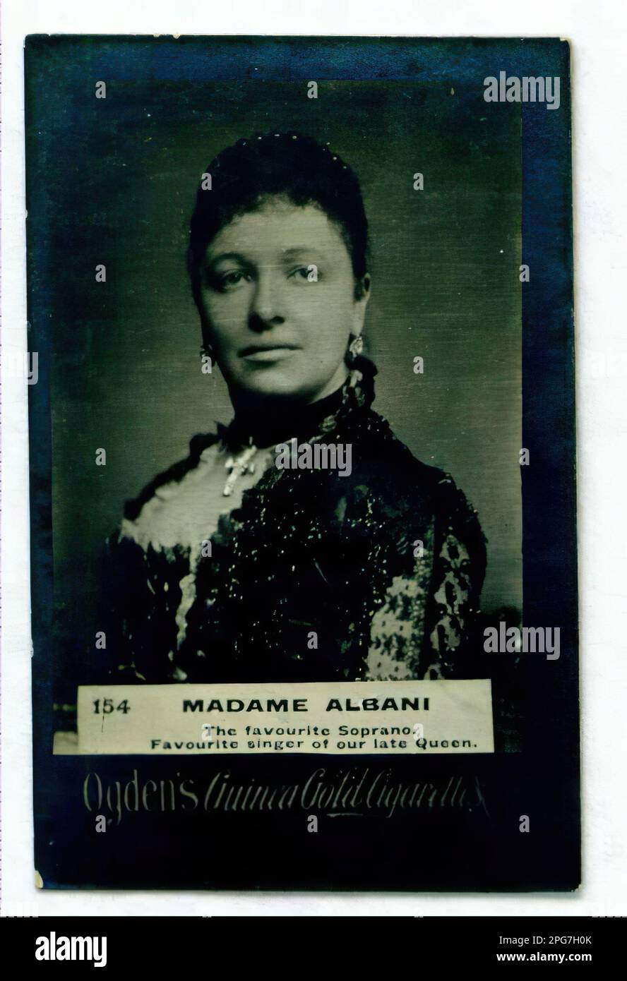 Portrait of Madame Albani - Vintage Guinea Gold Cigarette Card ...