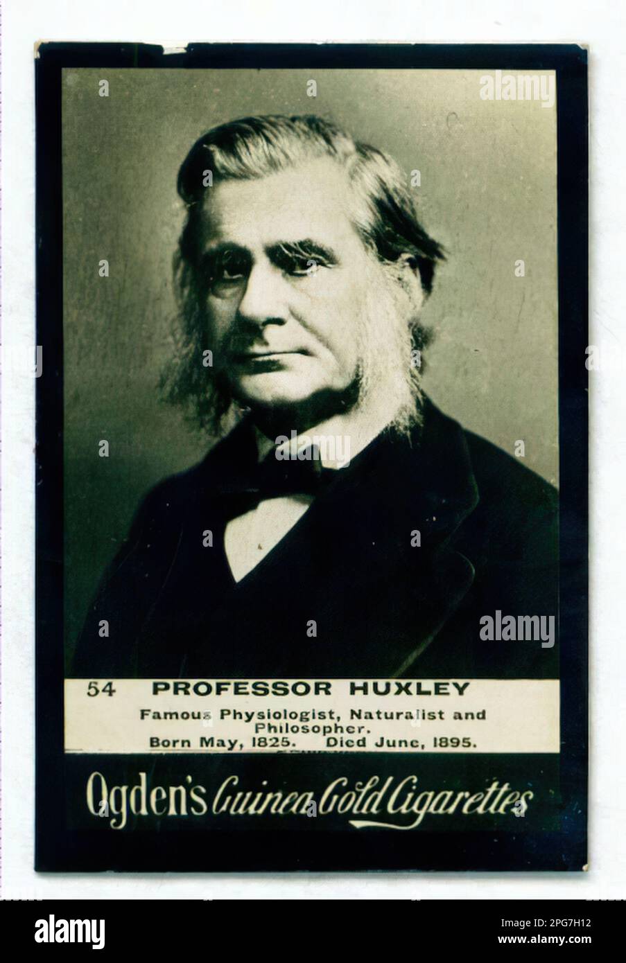 Portrait of Professor Huxley - Vintage Guinea Gold Cigarette Card ...