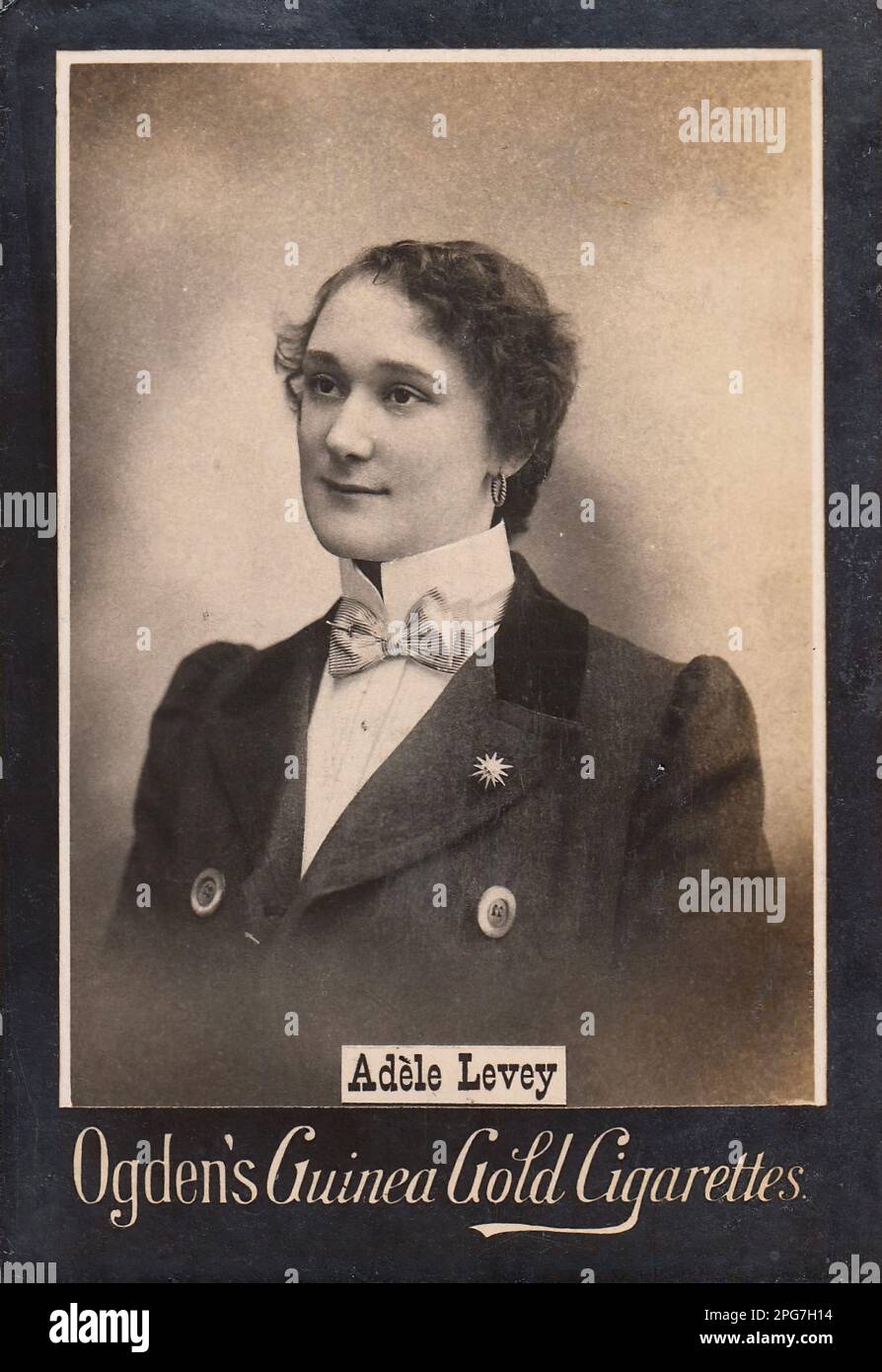 Portrait of Actress Adèle Levey - Vintage Cigarette Card, Victorian Era ...