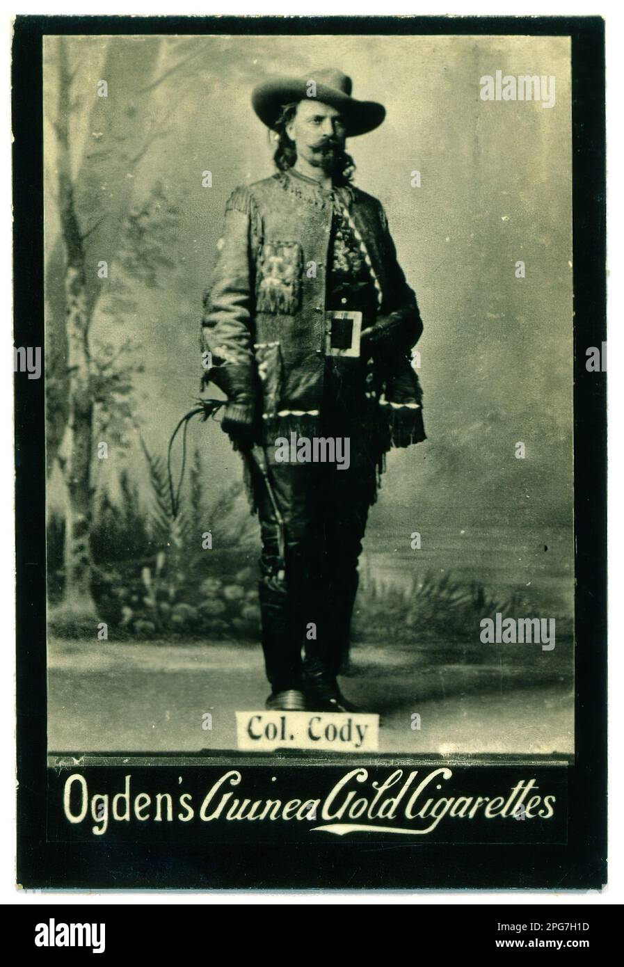 Portrait of Buffalo Bill Cody - Vintage Cigarette Card, Victorian Era ...