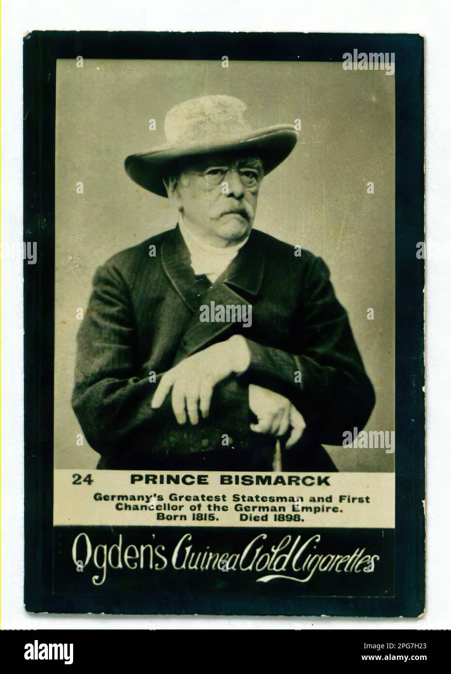 Portrait of Bismarck - Vintage Guinea Gold Cigarette Card, Victorian ...