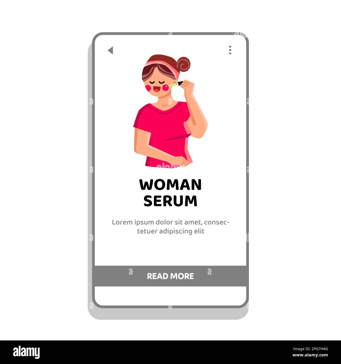 Oil woman cosmetics applying Stock Vector Images - Alamy