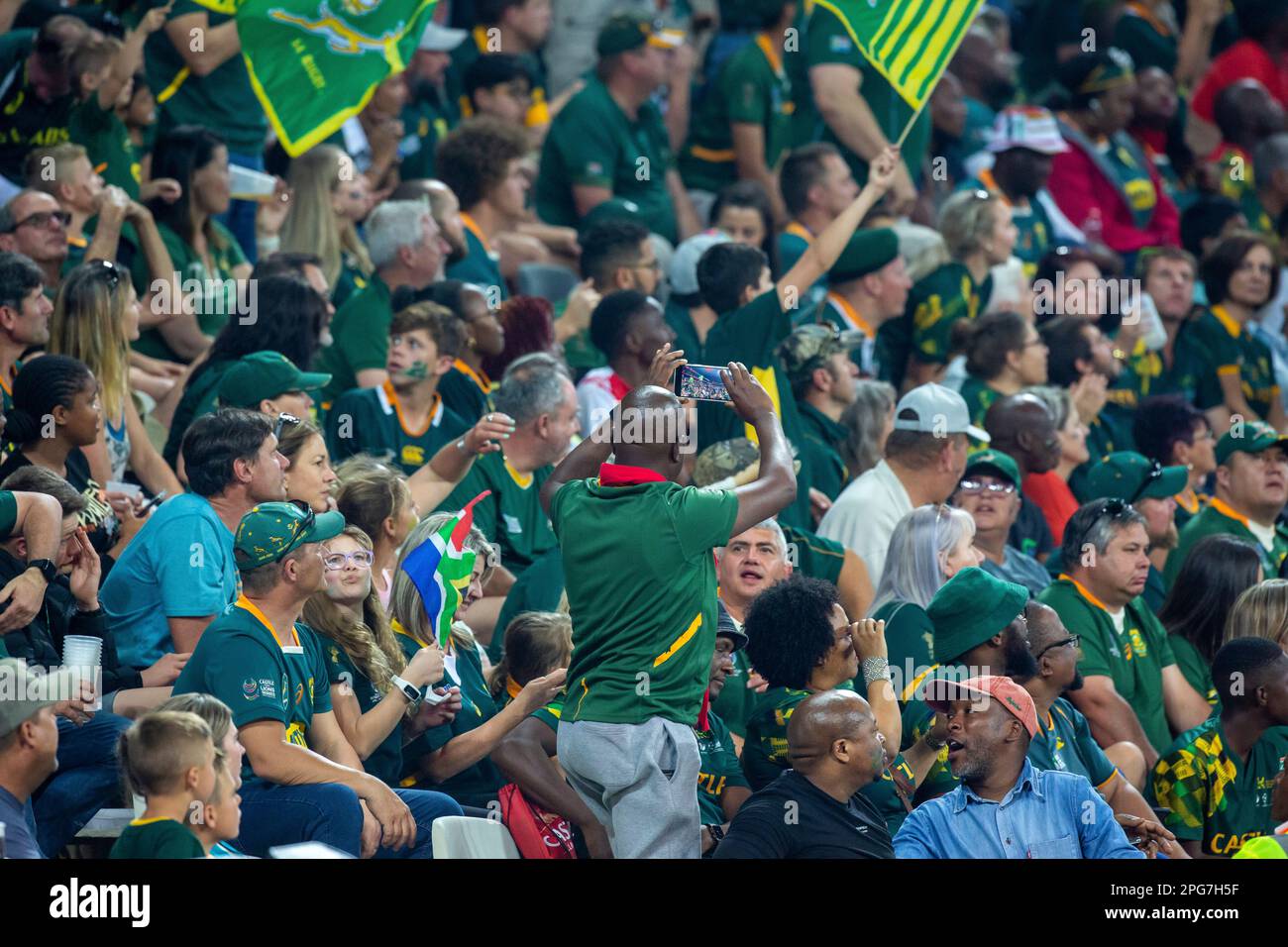 Rugby supporters at the Springbok match against the All Blacks. 6 ...