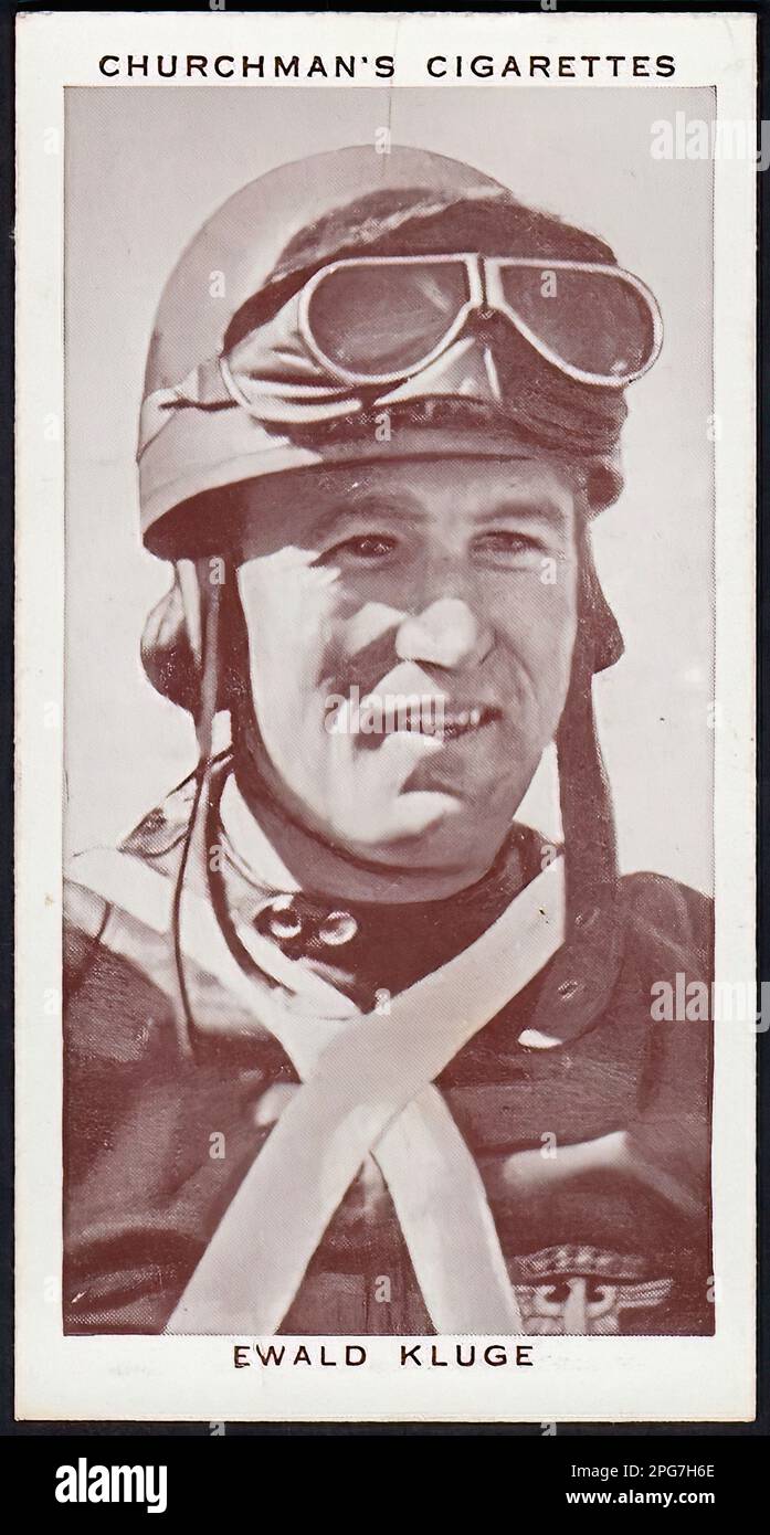 Portrait of Ewald Kluge - Vintage Cigarette Card Stock Photo - Alamy