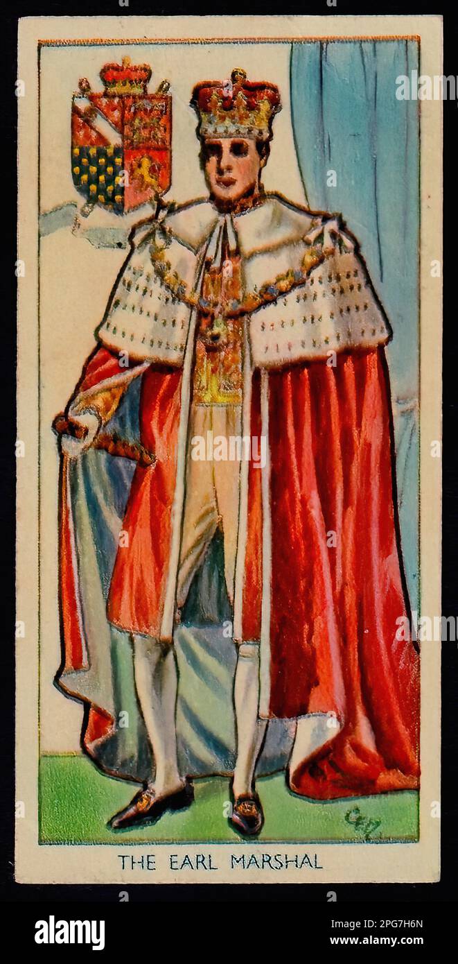 Portrait of The Earl Marshal - Vintage British Trade Card Stock Photo - Alamy
