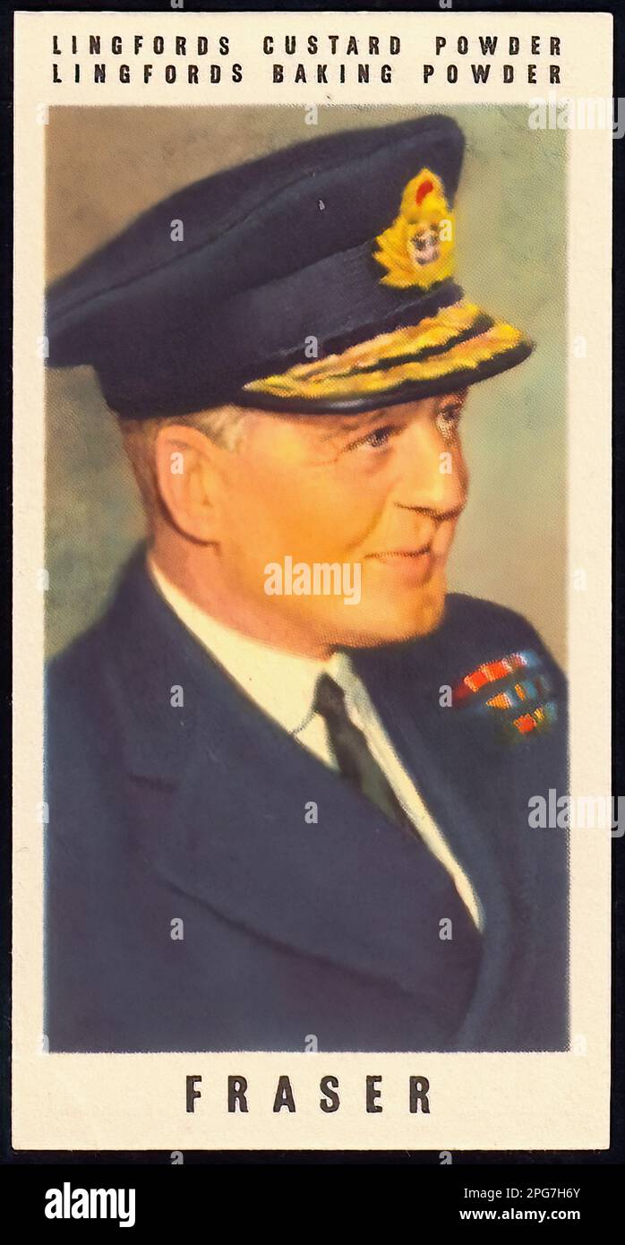 Portrait of Admiral Fraser - Vintage British Trade Card Stock Photo - Alamy