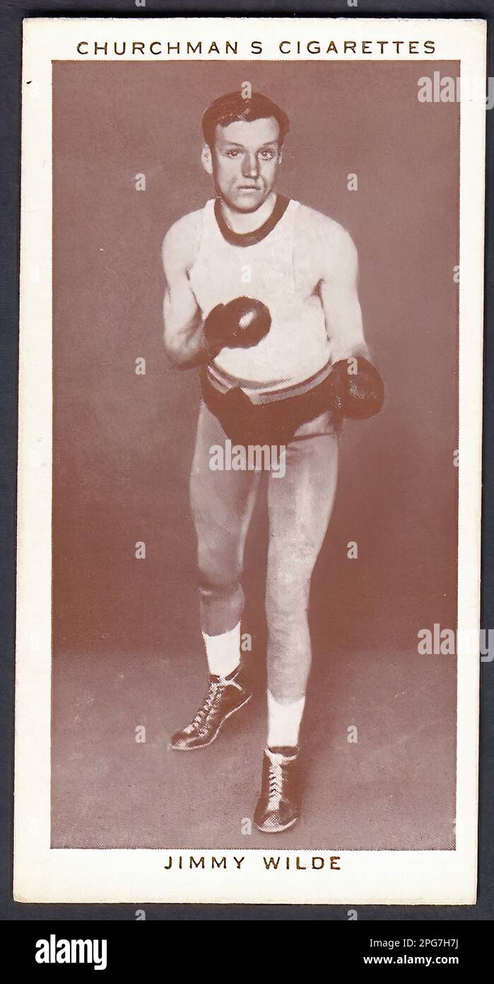Portrait of Jimmy Wilde - Vintage Cigarette Card Stock Photo - Alamy