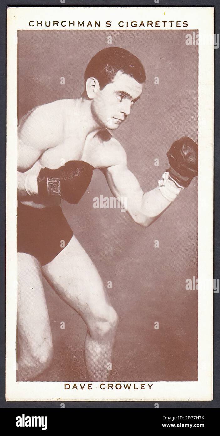 Portrait of Dave Crowley - Vintage Cigarette Card Stock Photo - Alamy