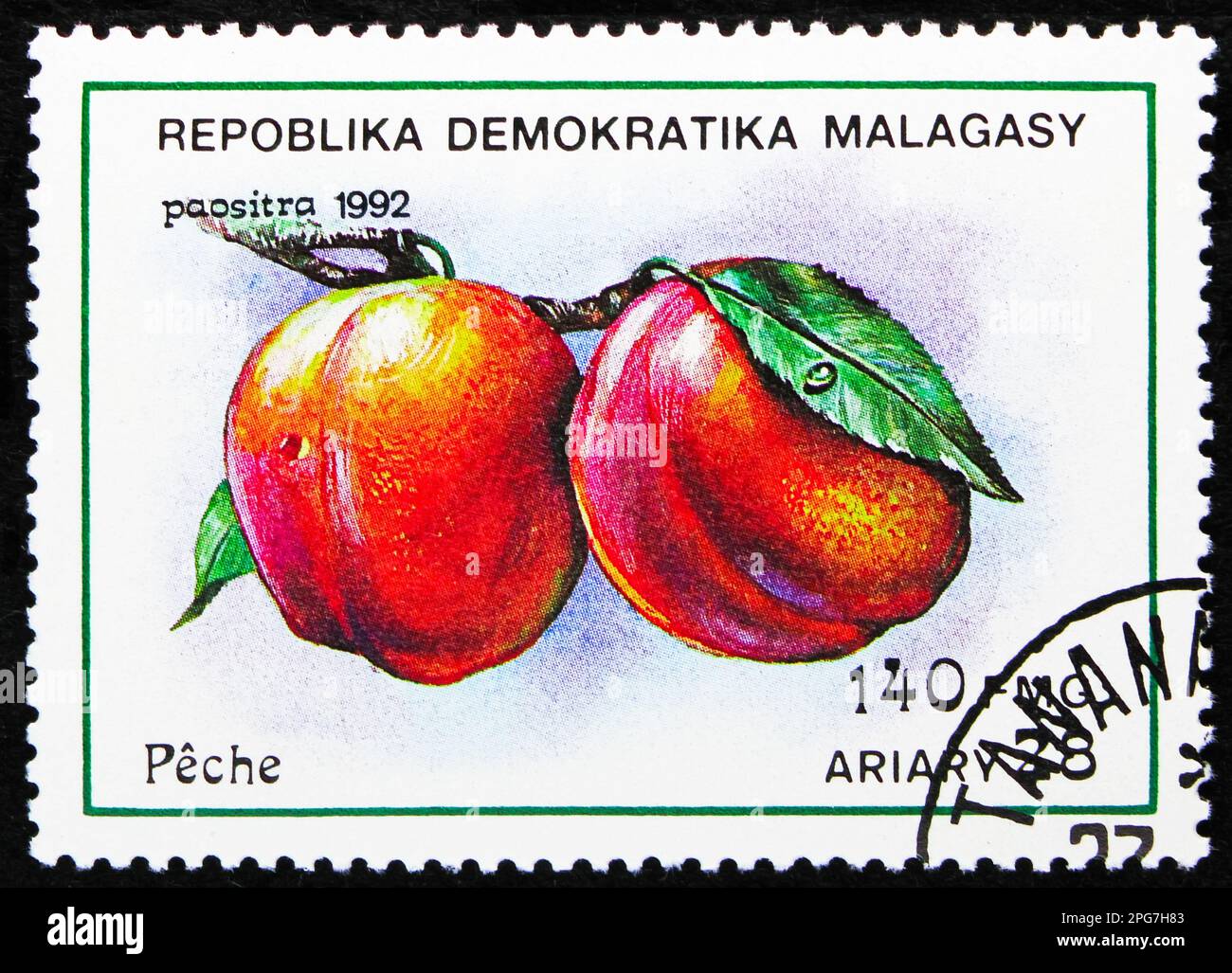 MOSCOW, RUSSIA - MARCH 16, 2023: Postage stamp printed in Madagascar ...