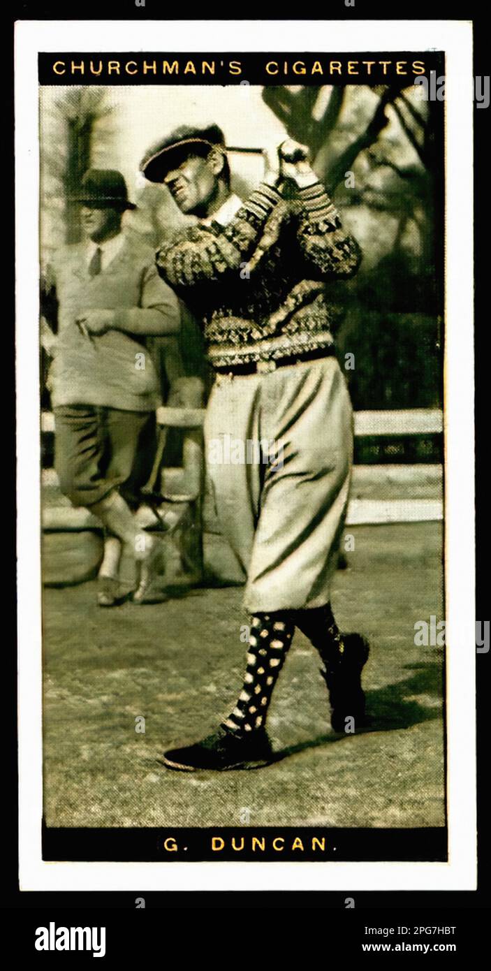 Portrait of George Duncan 00001 - Vintage Cigarette Card Stock Photo ...