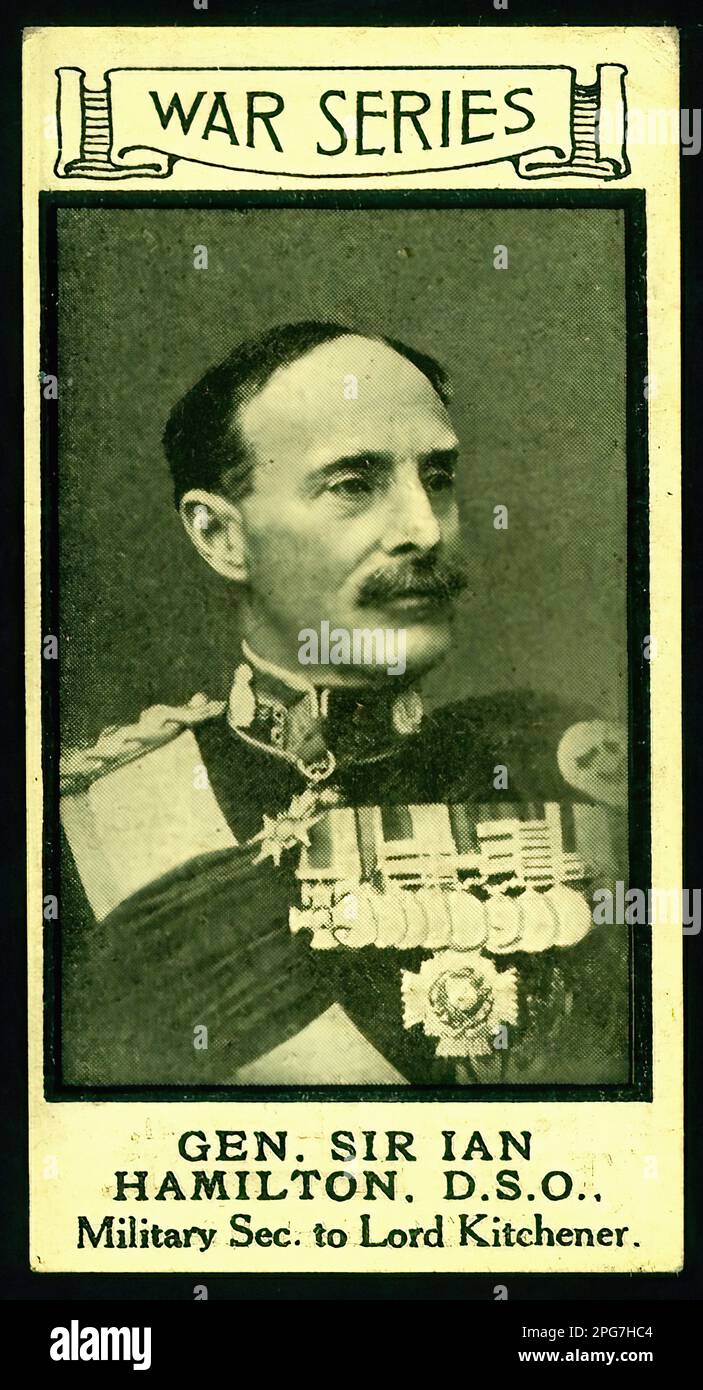 General Sir Ian Hamilton - Vintage British Tradecard Stock Photo - Alamy