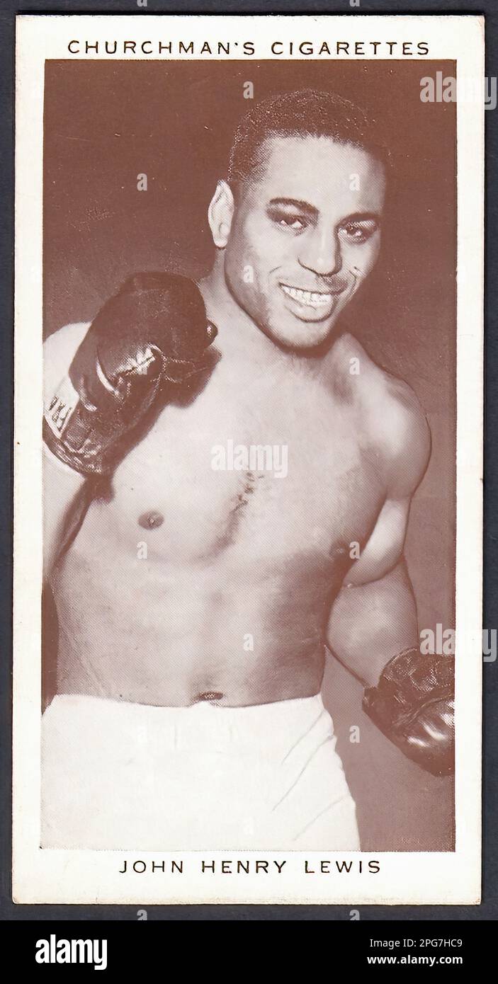 Portrait of John Henry Lewis - Vintage Cigarette Card Stock Photo - Alamy