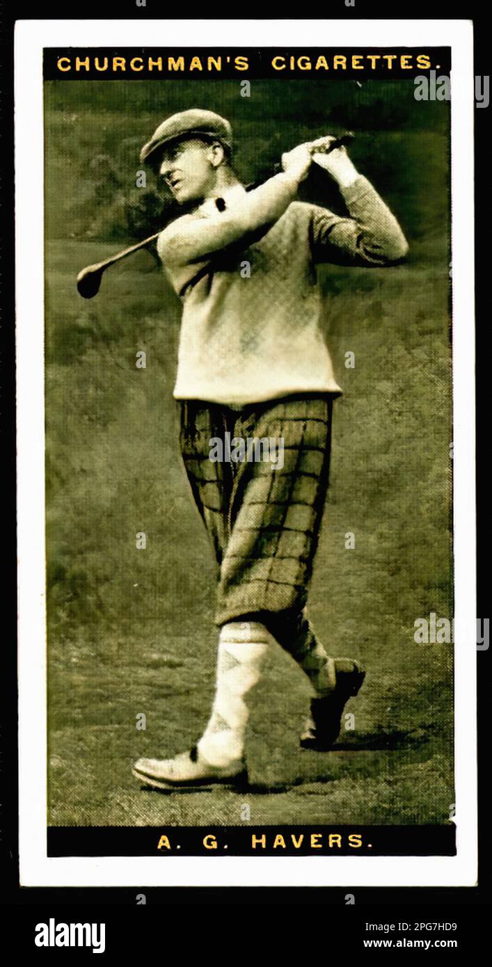 Portrait of Arthur Havers 00001 - Vintage Cigarette Card Stock Photo ...