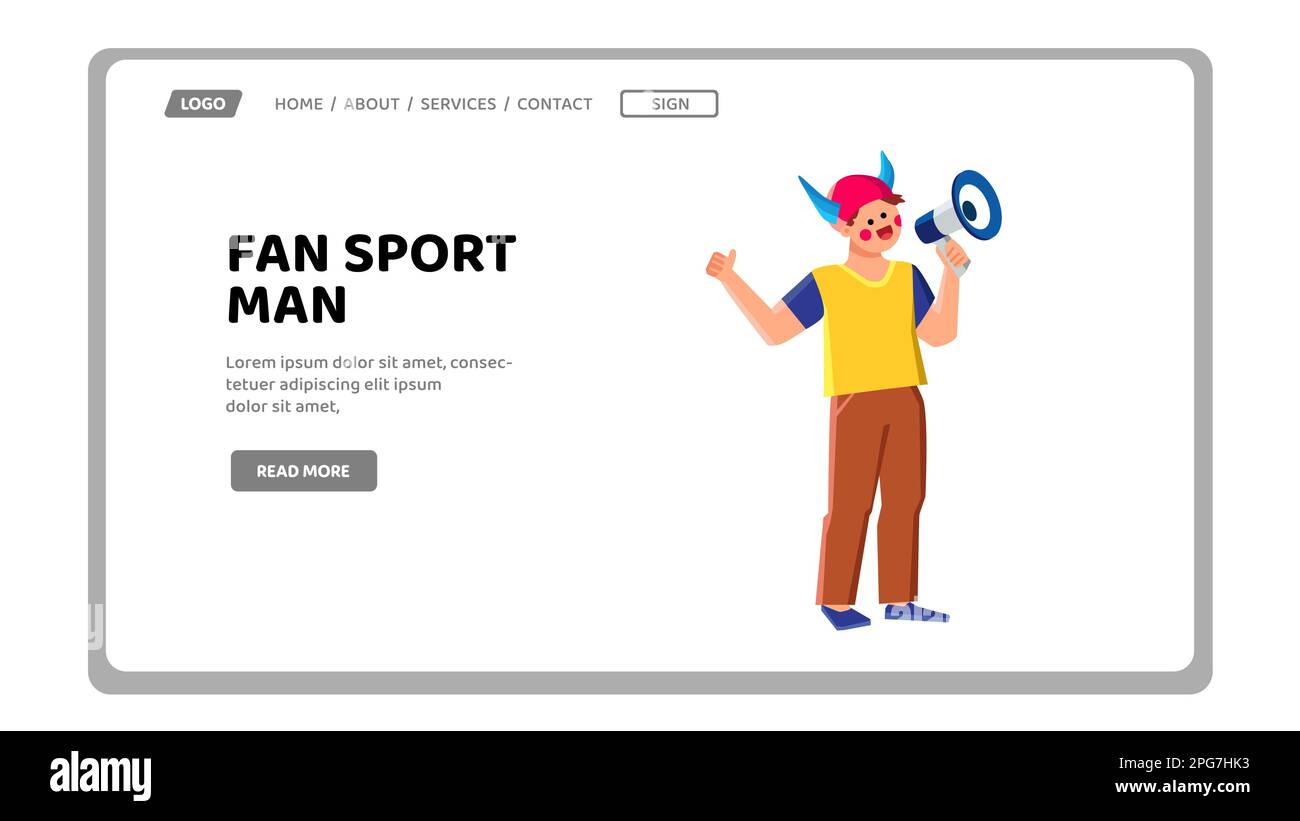 fan sport man vector Stock Vector Image & Art - Alamy