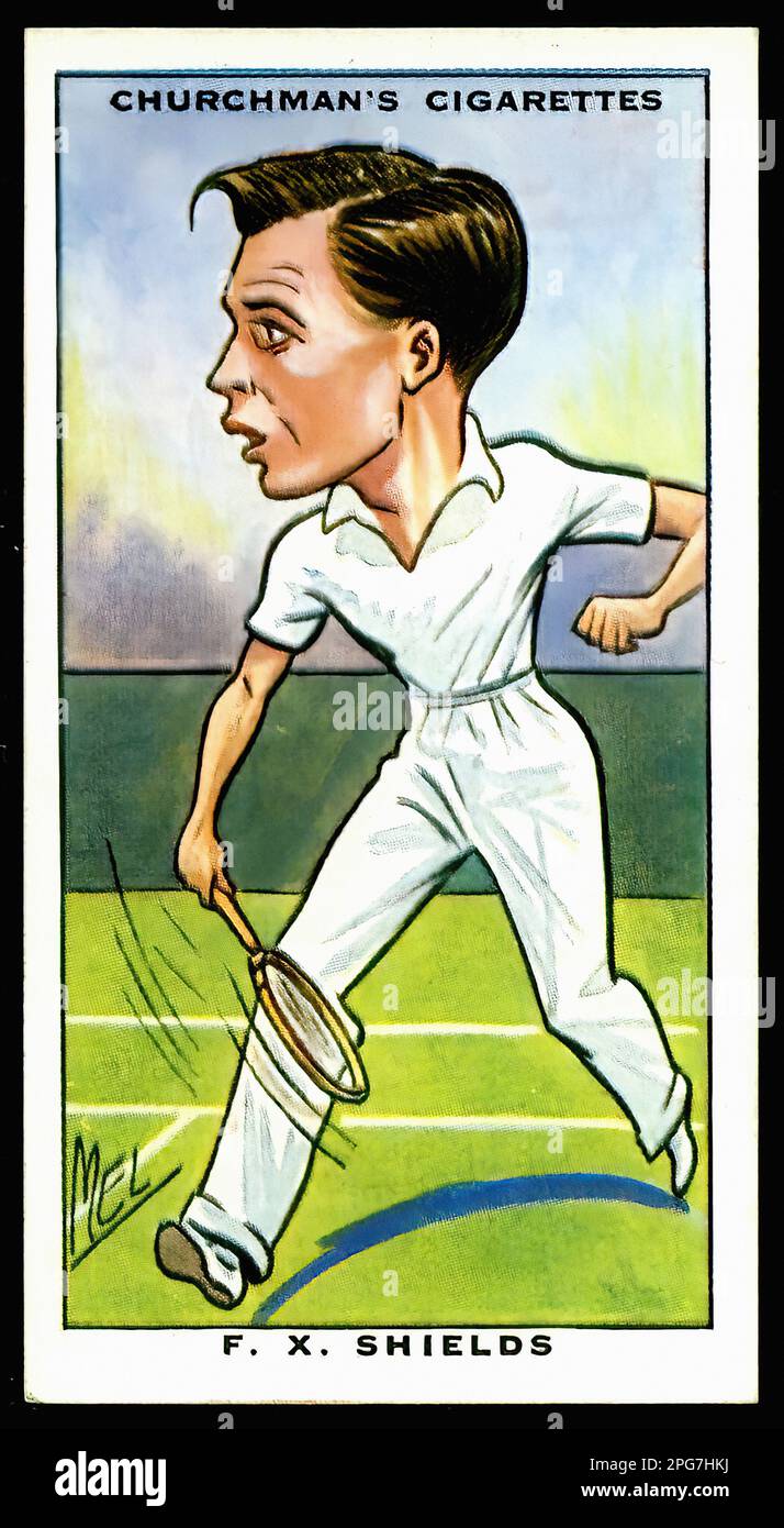 Portrait of F.X.Shields - Vintage Cigarette Card Stock Photo - Alamy