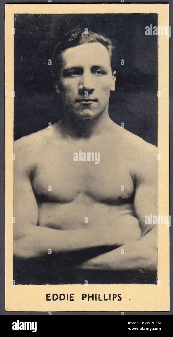 Portrait of Boxer, Eddie Phillips - Vintage Tradecard Stock Photo - Alamy