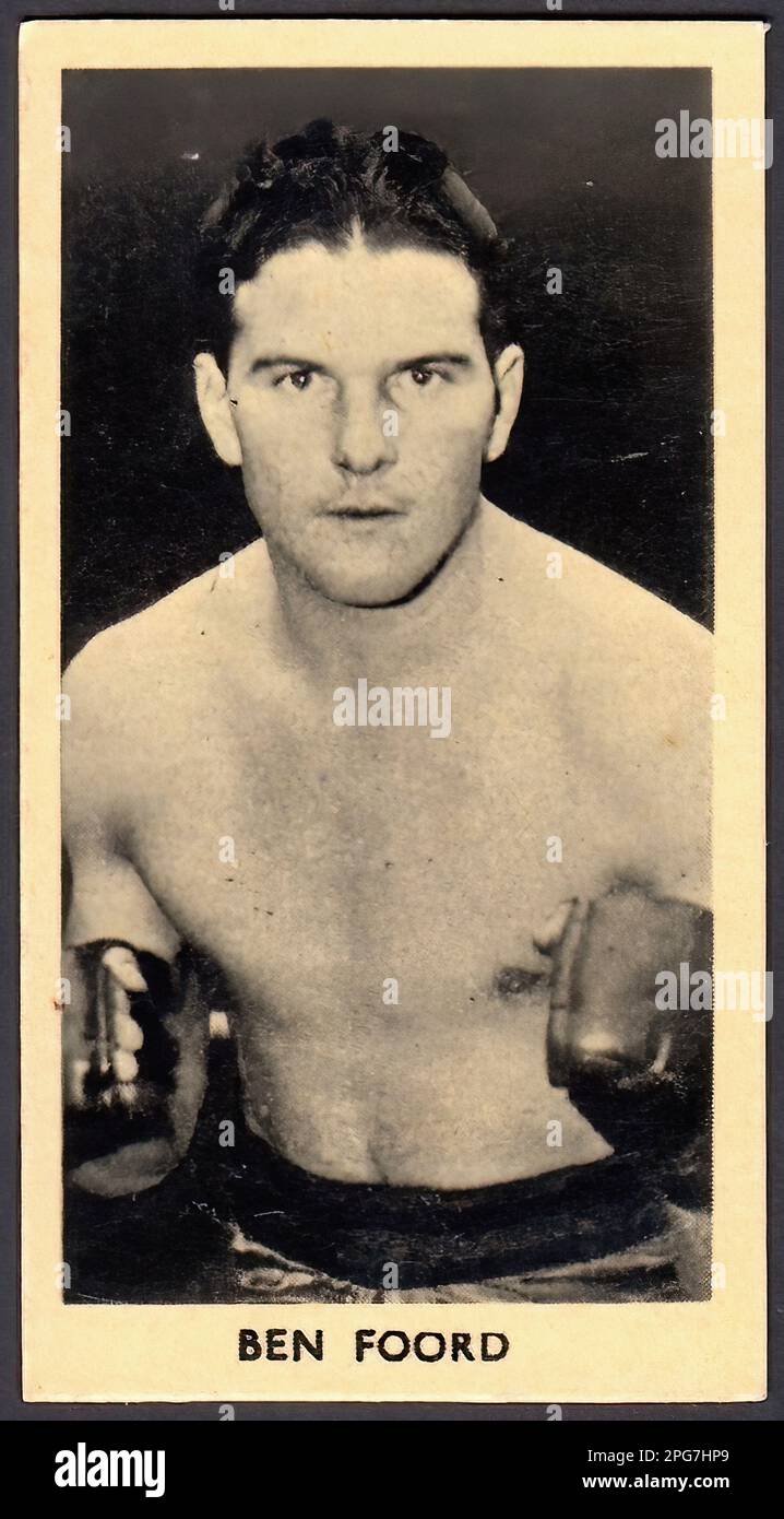 Portrait of Boxer, Ben Foord - Vintage Tradecard Stock Photo - Alamy