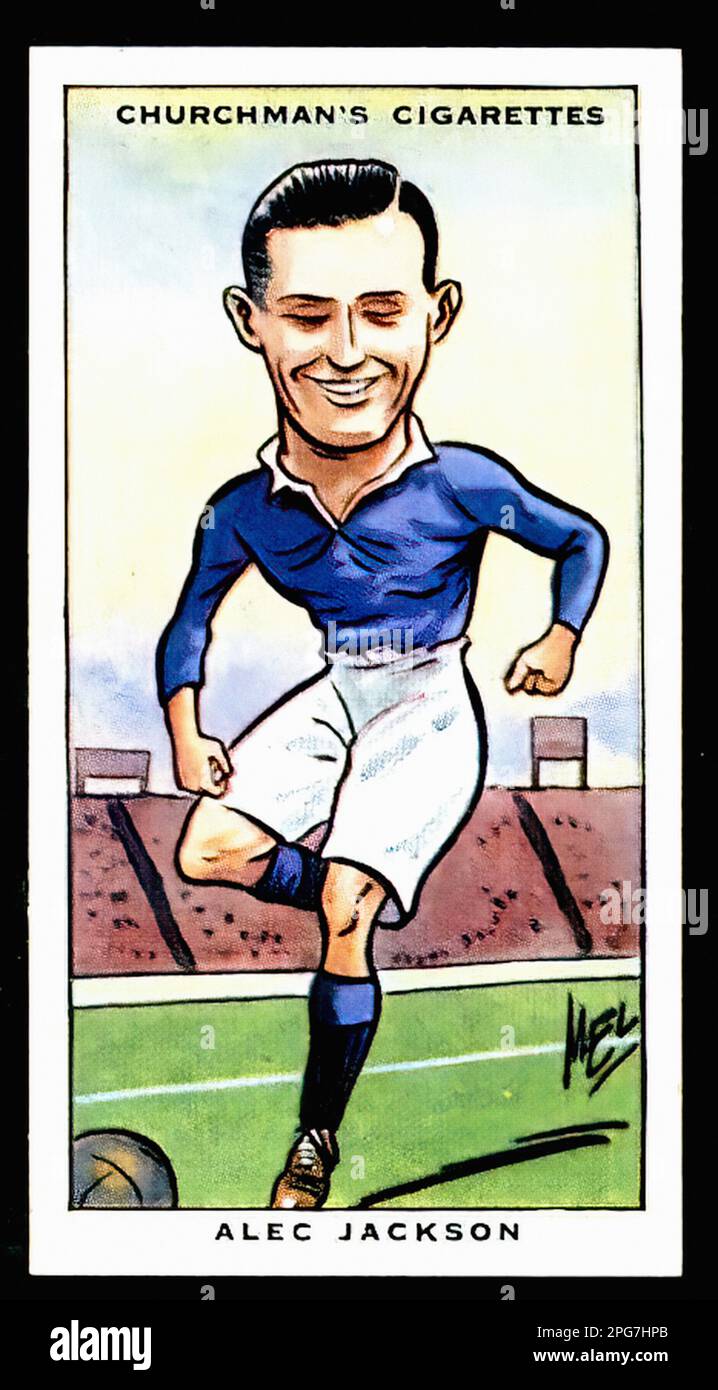 Portrait of Alec Jackson Chelsea FC - Vintage Cigarette Card Stock ...