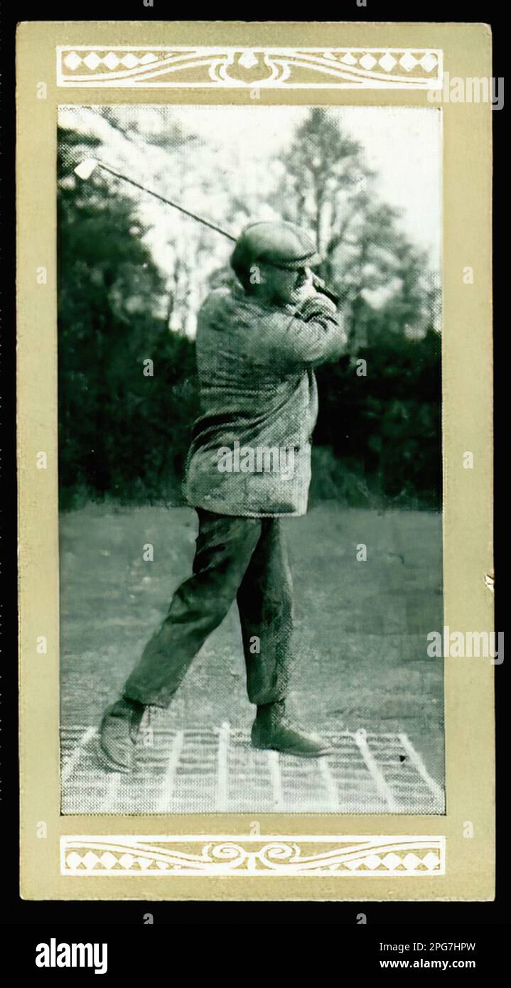 Portrait of J.H.Taylor - Vintage Cigarette Card Stock Photo - Alamy