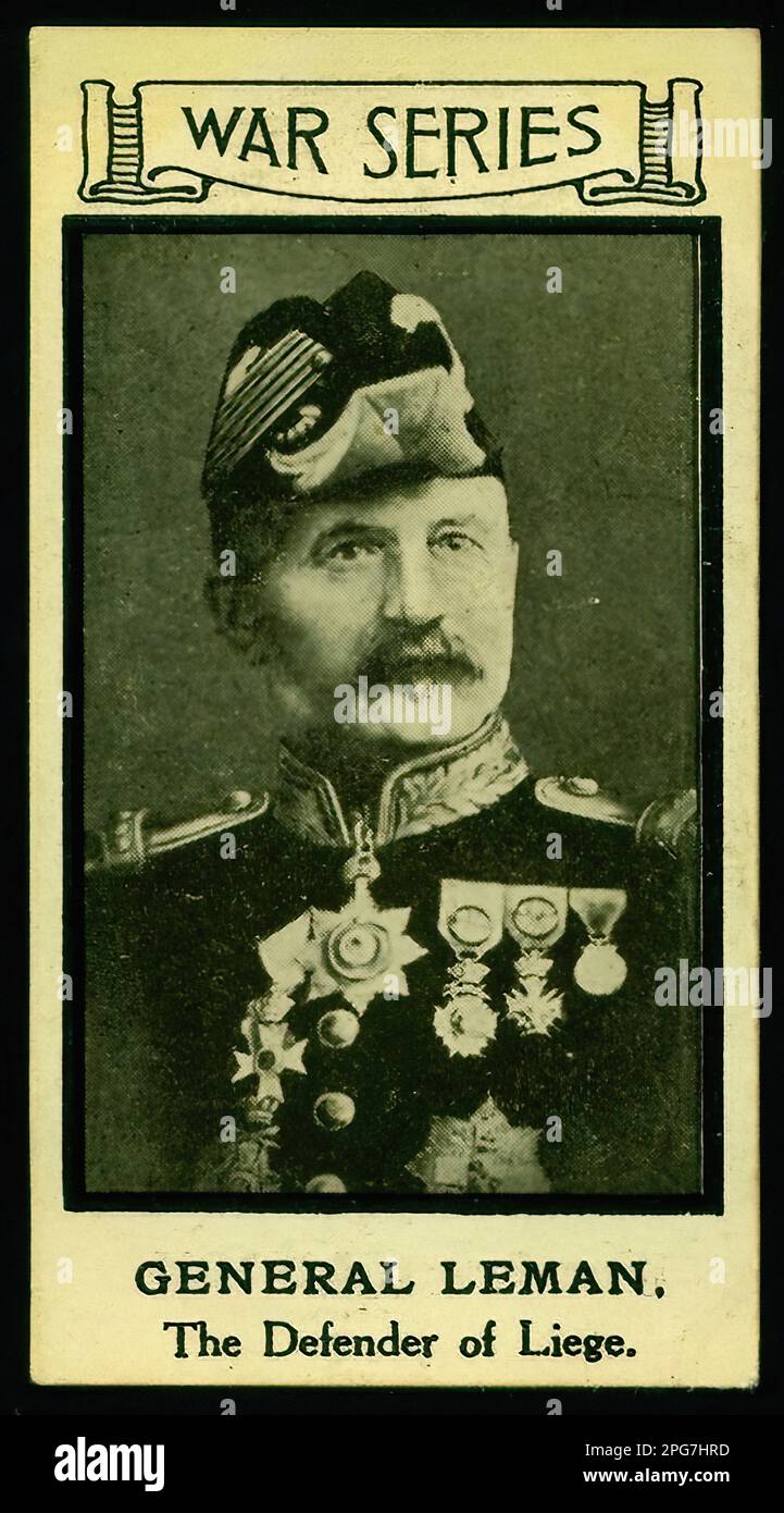 Portrait of General Leman - Vintage British Tradecard Stock Photo - Alamy