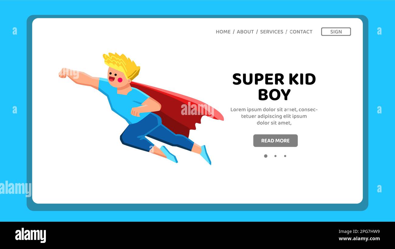 super kid boy vector Stock Vector Image & Art - Alamy