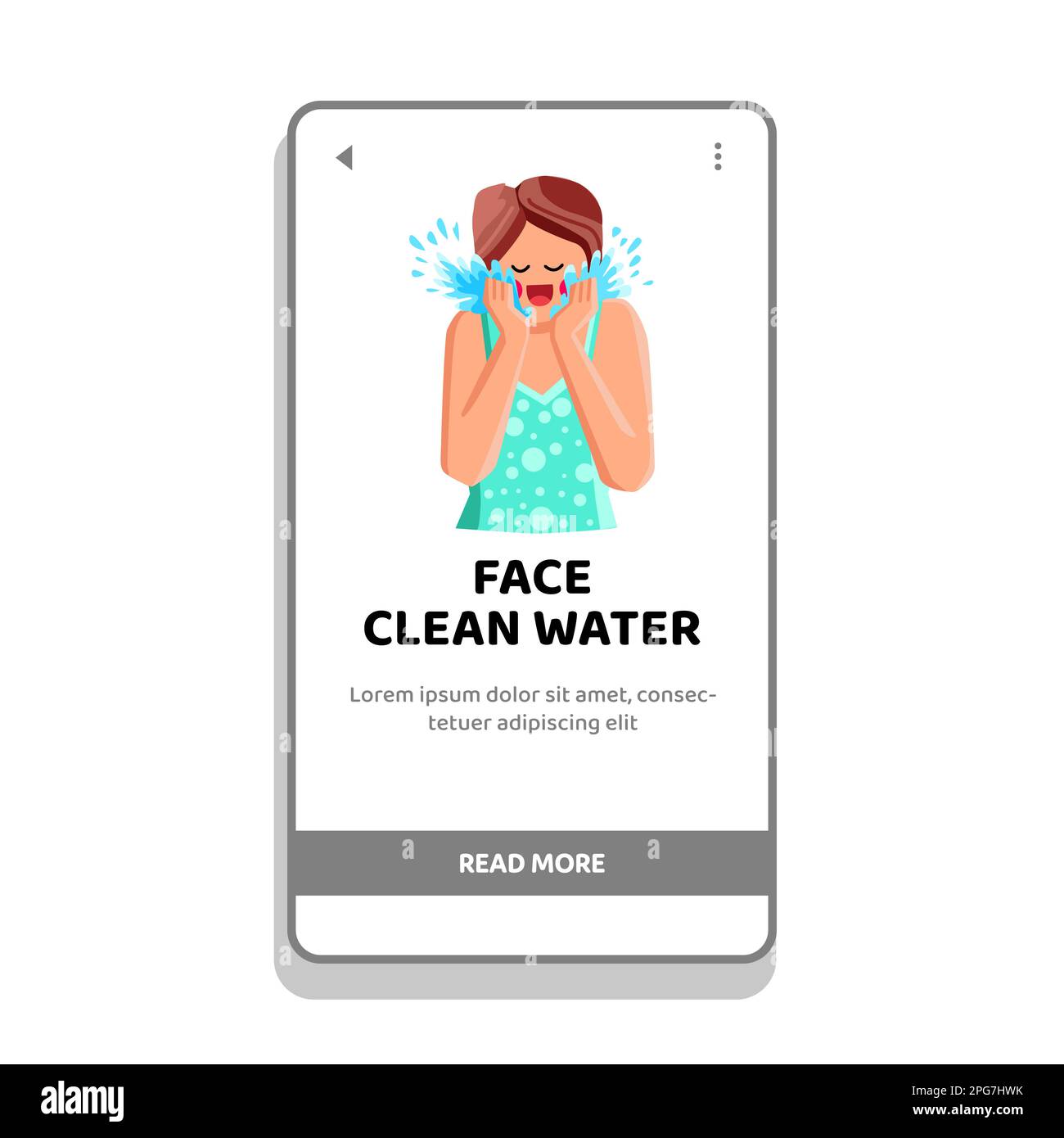 Skin beauty water wet woman Stock Vector Images - Alamy