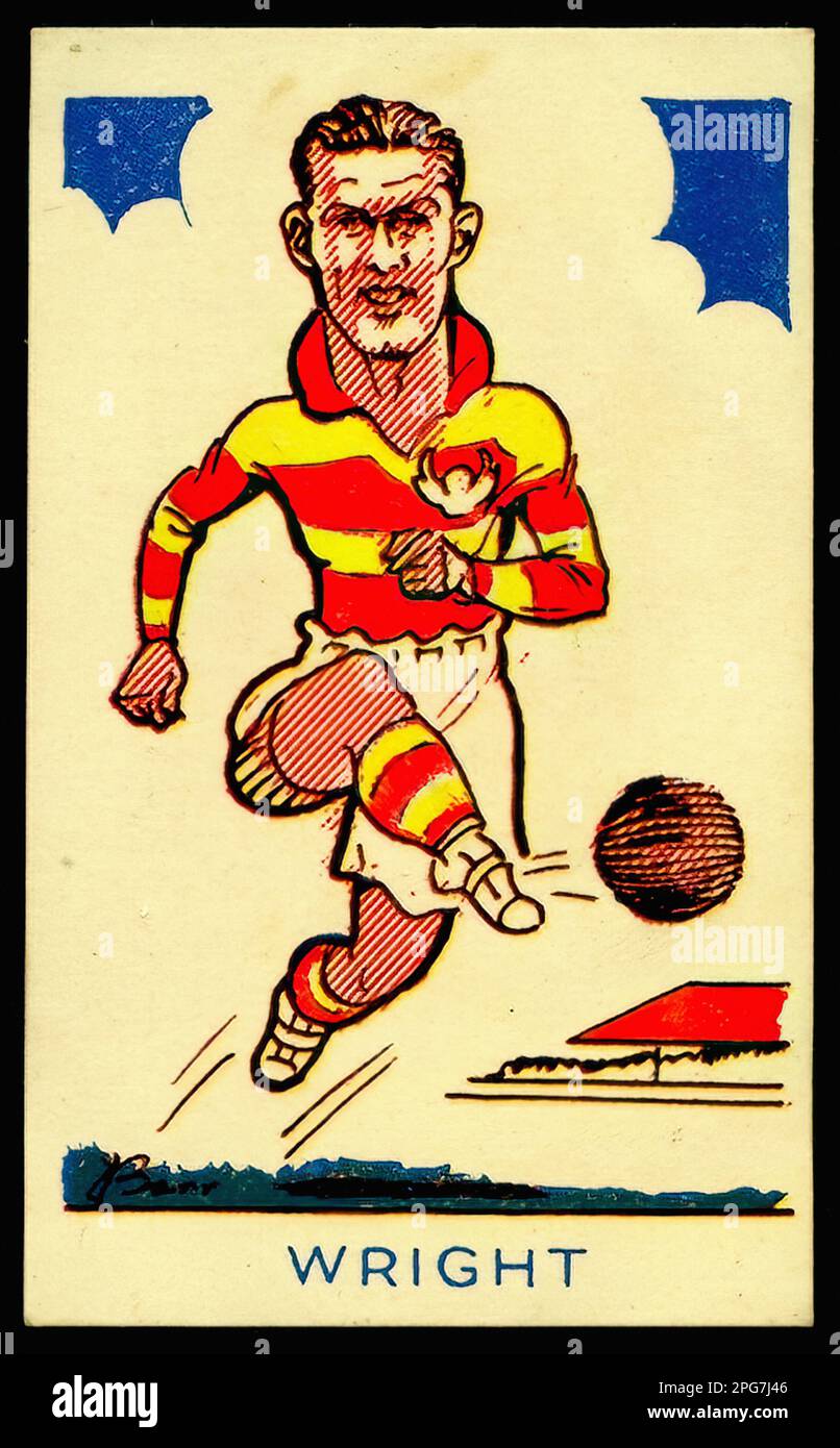 Portrait of Footballer, T.Wright - Vintage British Tradecard Stock ...