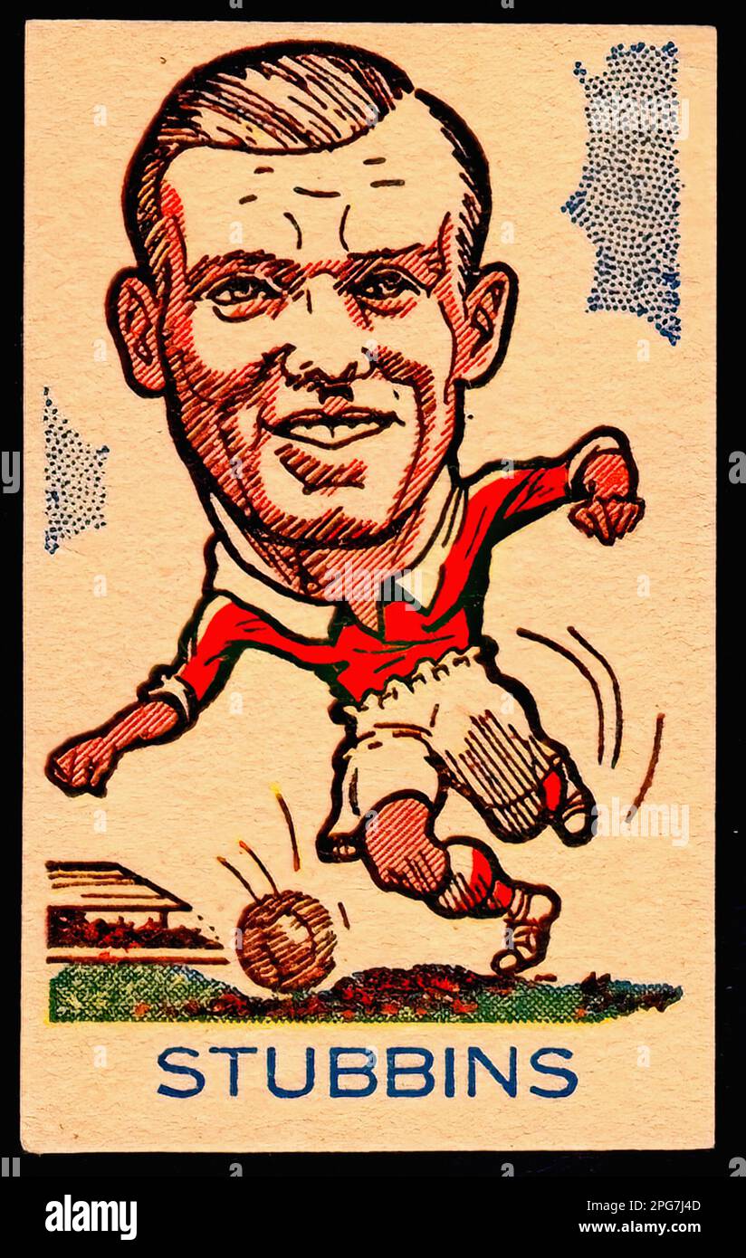Portrait of Albert Stubbins, Liverpool F.C. - Vintage British Trade ...