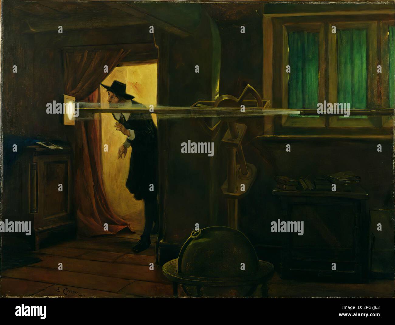 Jeremiah Horrocks making the first observation of a transit of Venus in ...