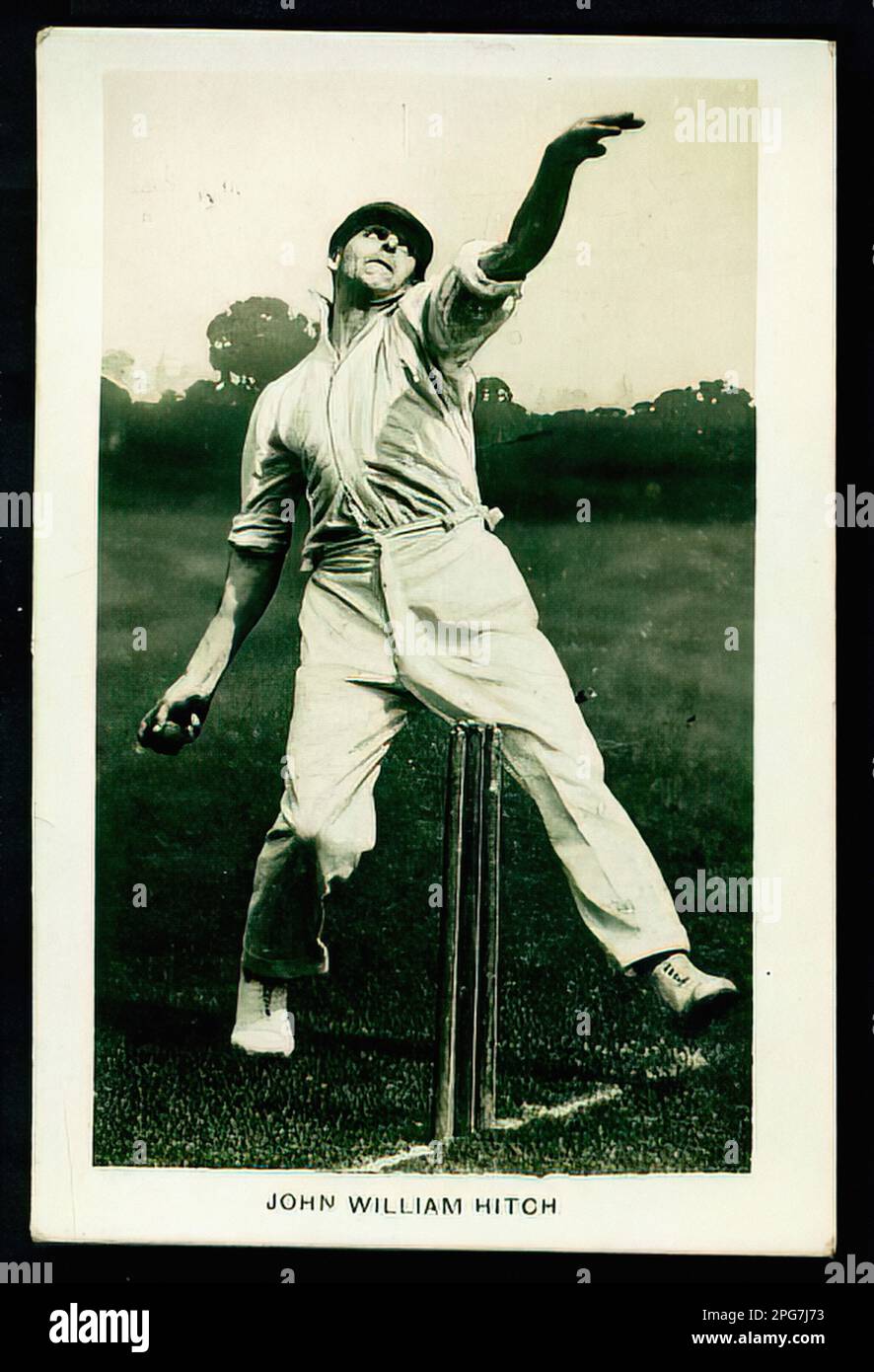 Portrait of Cricketer John William Hitch - Vintage Tradecard Stock ...