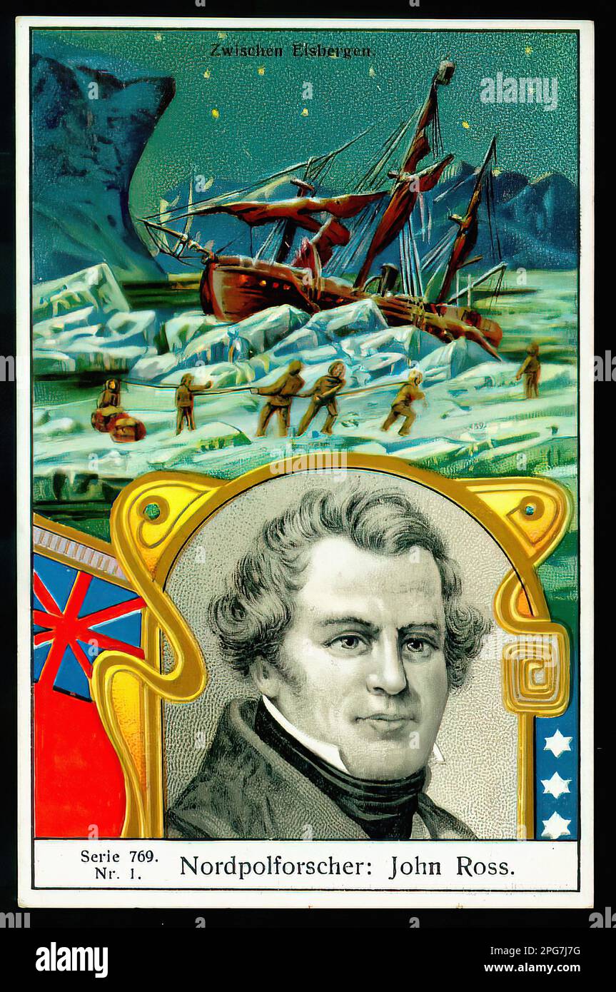 Portrait of Sir John Ross Explorer - Vintage Germand Tradecard Stock ...