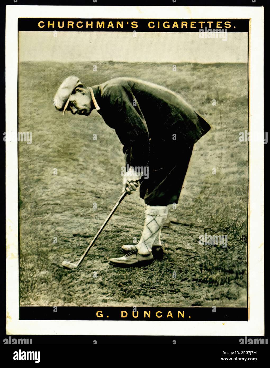 Portrait of George Duncan - Vintage Cigarette Card Stock Photo - Alamy