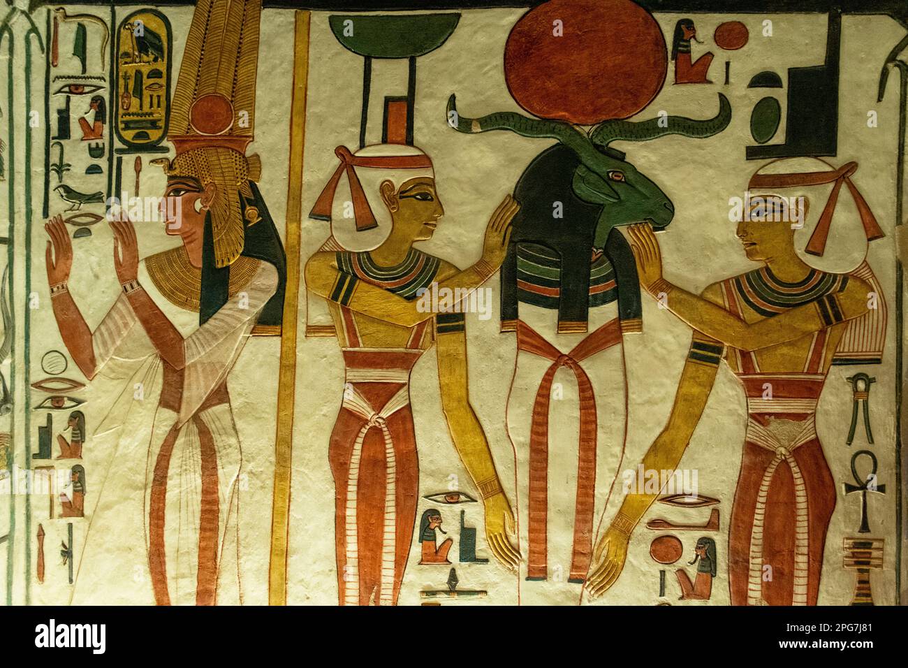 Inside Tomb of Queen Nefertari, Valley of the Queens, near Luxor, Egypt ...