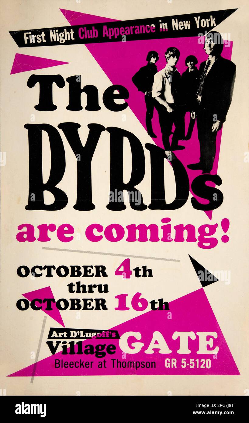 The Byrds 1966 Village Gate, Greenwich Village, New York City Concert ...