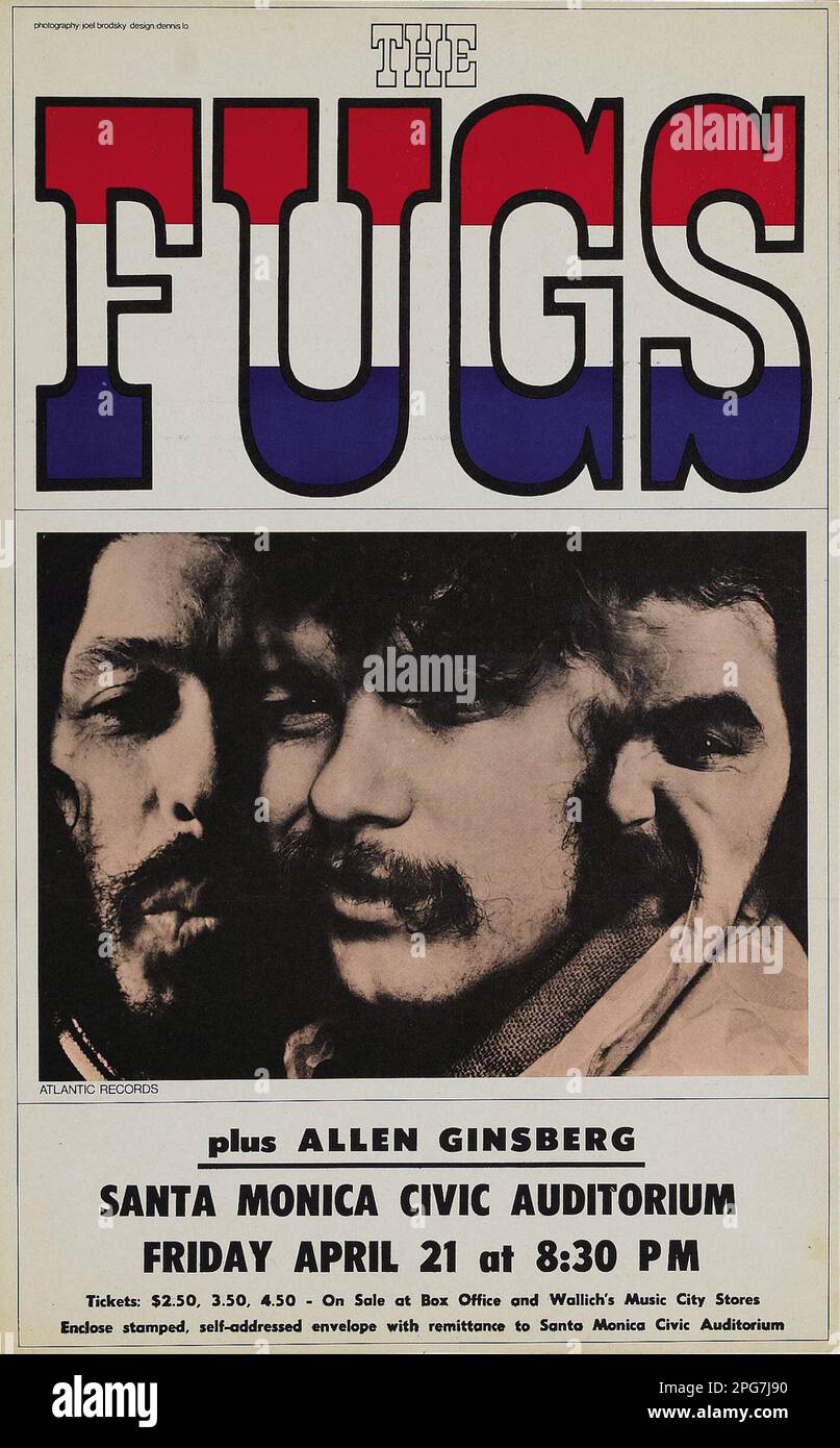 The Fugs - Santa Monica Civic Auditorium Concert Poster (1967 Stock ...
