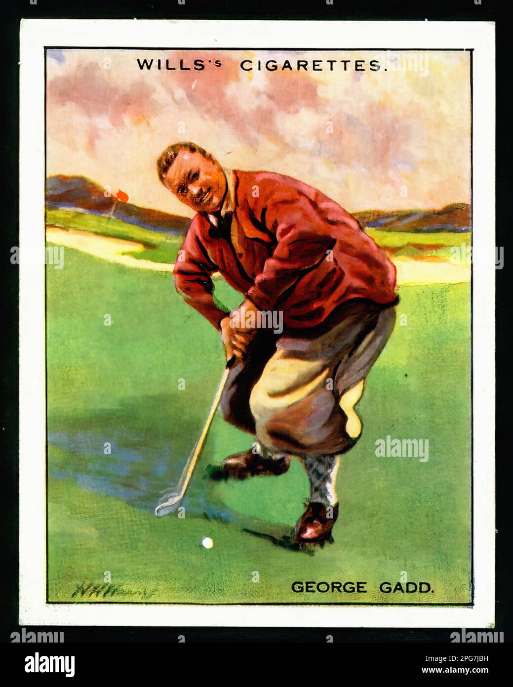 Portrait of George Gadd - Vintage Cigarette Card Stock Photo - Alamy