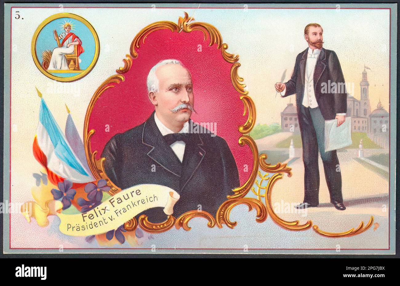 Portrait of President Felix Faure of France - Vintage German Tradecard ...