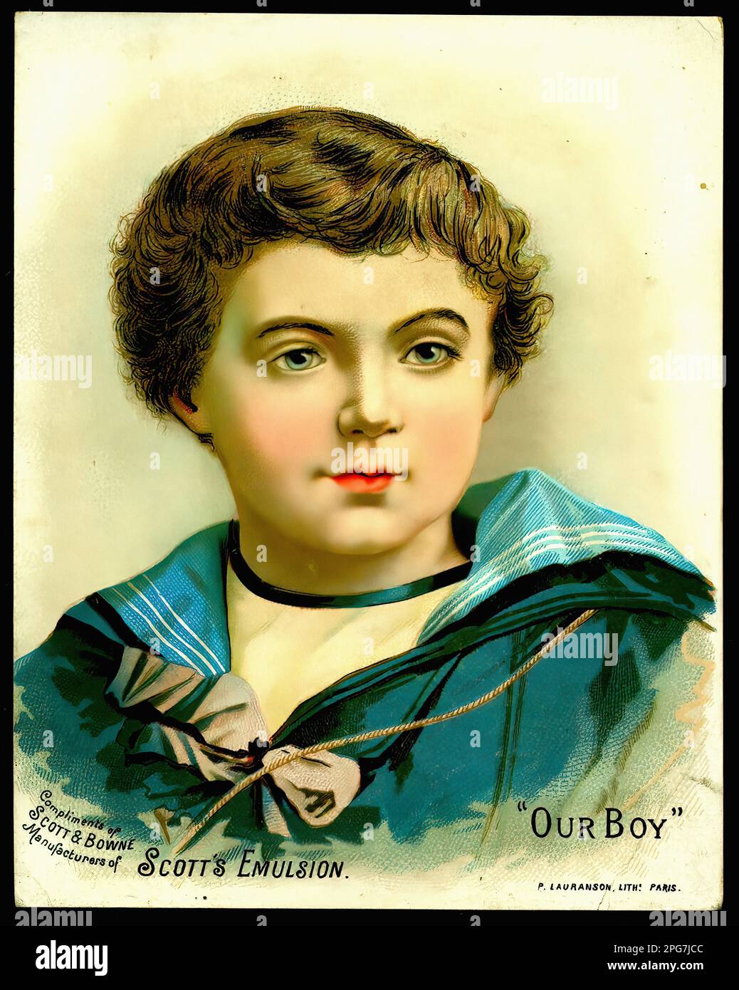 Portrait of Scott's Emulsion Our Boy - Vintage British Tradecard Stock ...