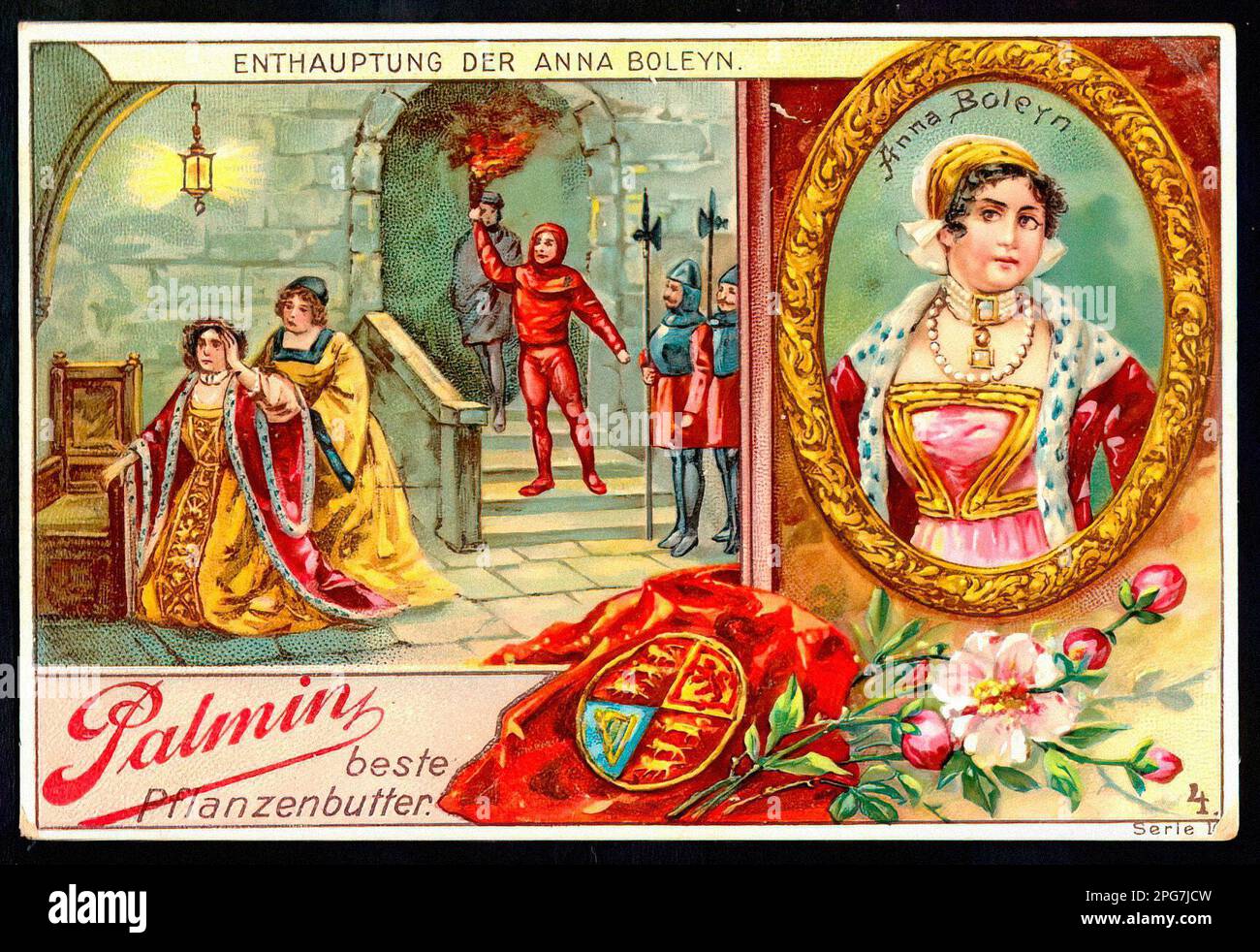 Portrait of Anne Boleyn - Vintage German Tradecard Stock Photo - Alamy