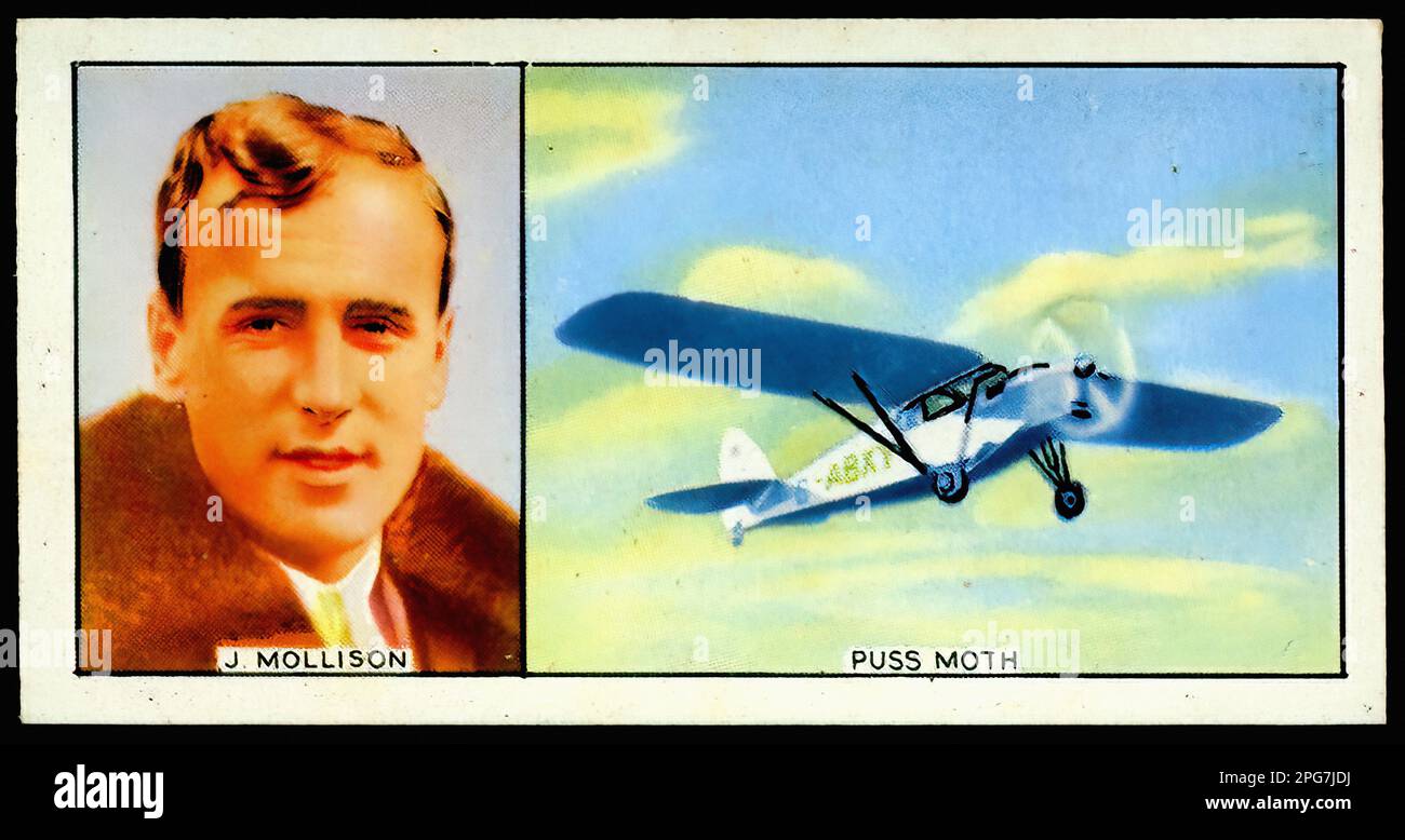 Portrait of James Mollison - Vintage Cigarette Card Stock Photo - Alamy