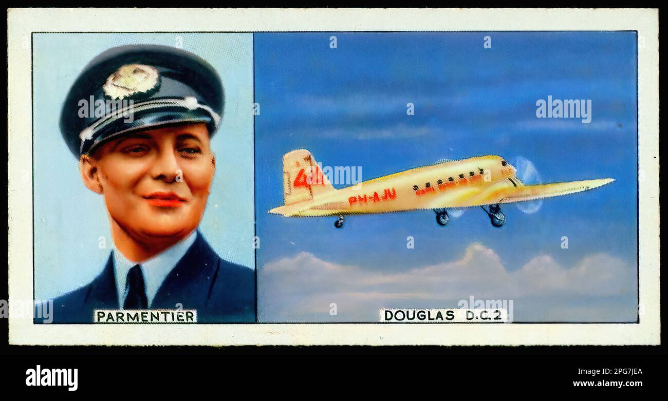Portrait of Koene Parmentier - Vintage Cigarette Card Stock Photo - Alamy