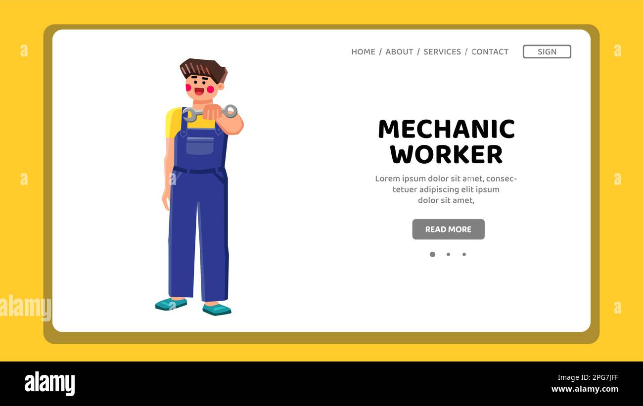 mechanic worker vector Stock Vector Image & Art - Alamy