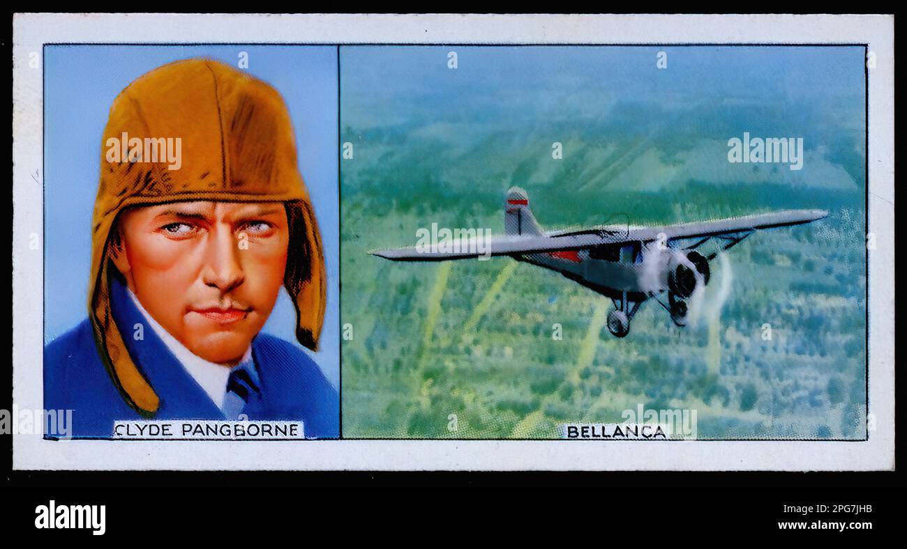 Portrait of Clyde Pangborne - Vintage Cigarette Card Stock Photo - Alamy