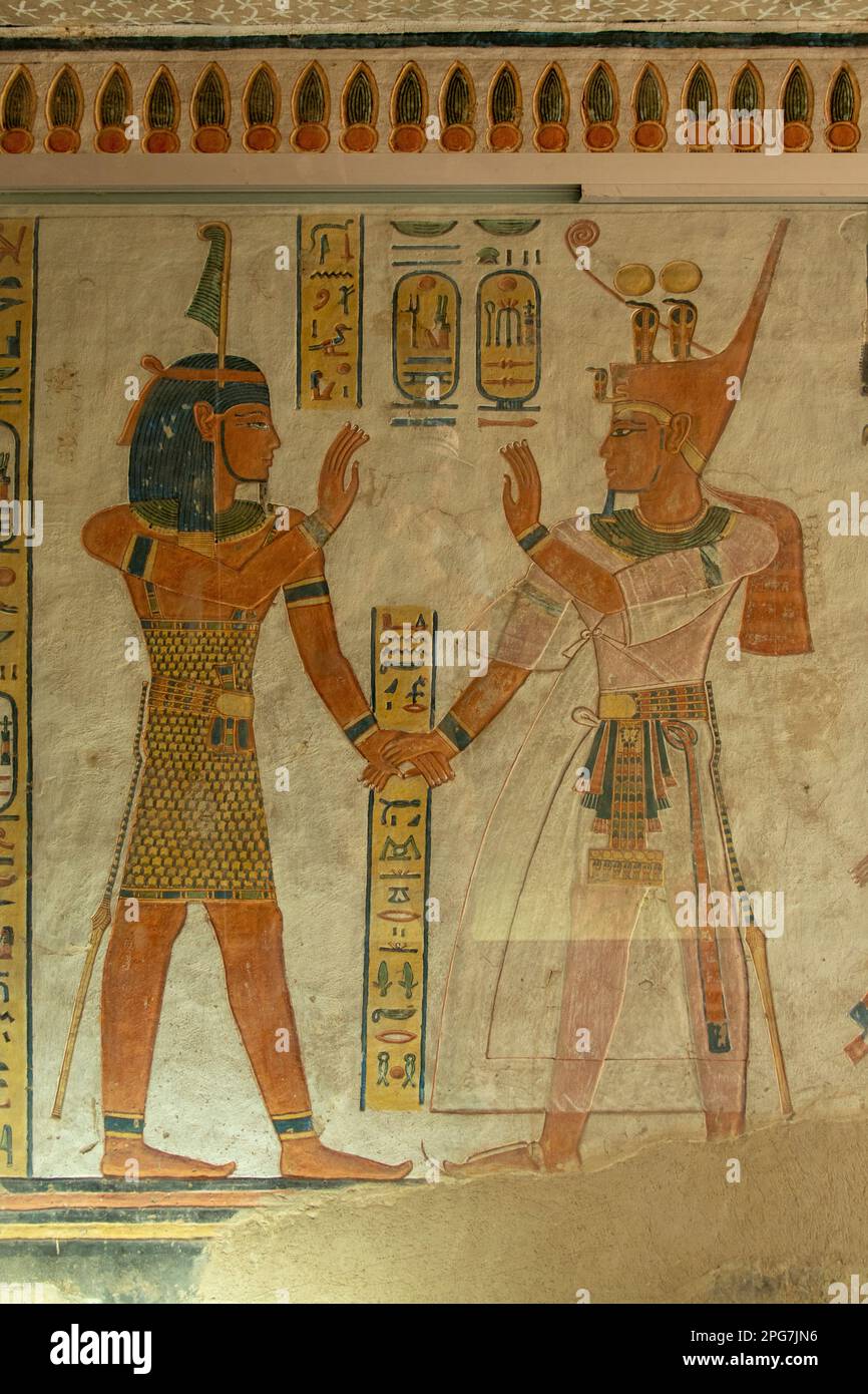 Inside Tomb of Prince Kha Em Wast, Valley of the Queens, near Luxor ...