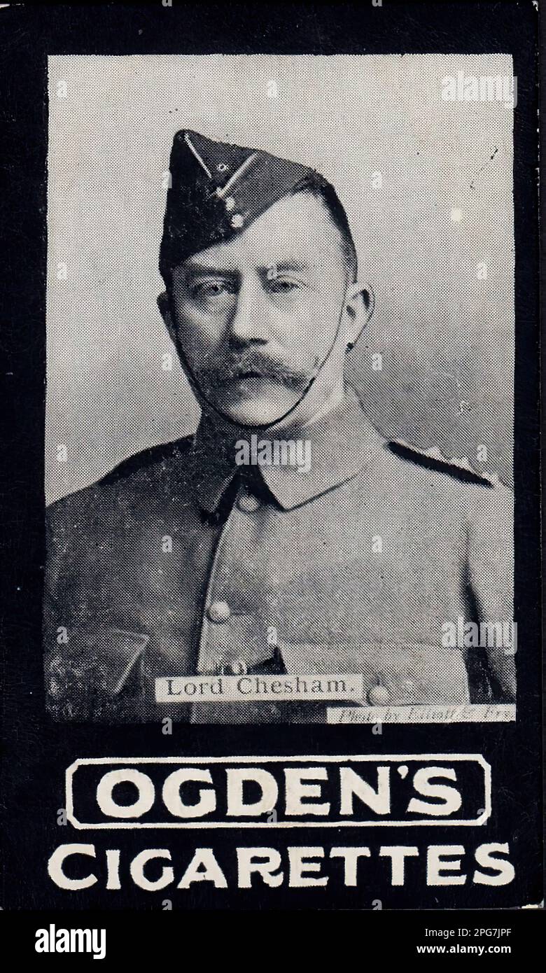 Portrait of Lord Chesham - Vintage Cigarette Card, Victorian Era Stock ...