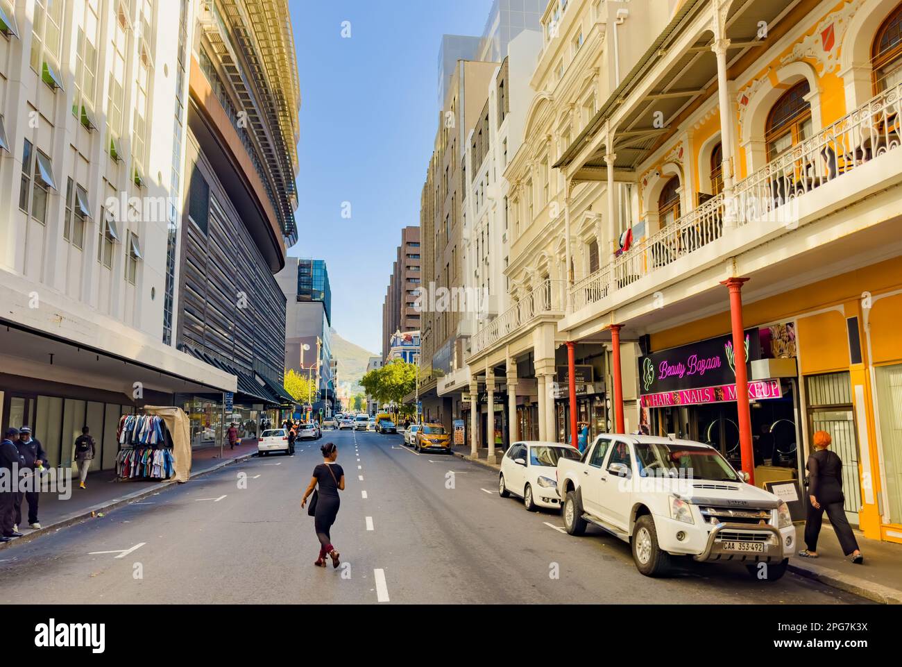 Cape Town, South Africa - March 15, 2023: Street view of old buildings ...