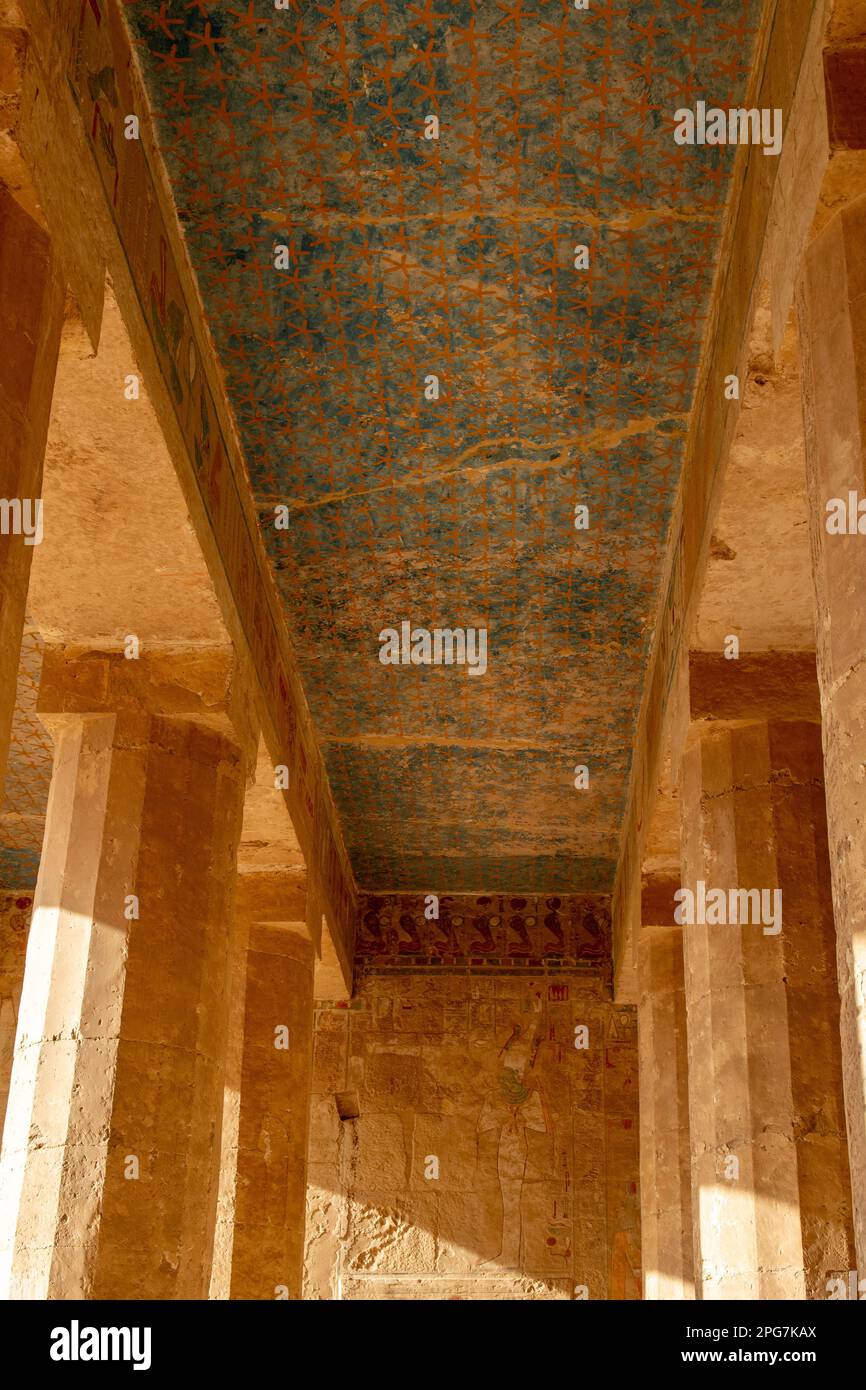 inside Mortuary Temple of Queen Hatshepsut, near Luxor, Egypt Stock ...