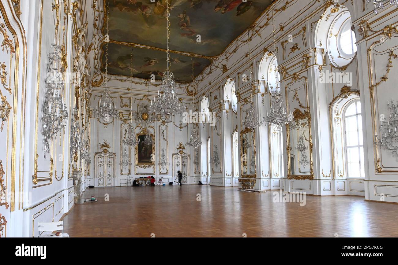 Kromeriz, Czech Republic. 21st Mar, 2023. The restored grand Assembly ...