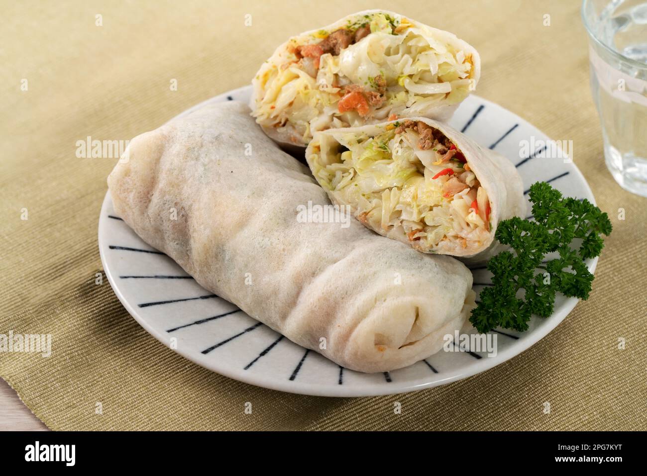 Delicious popiah, lumpia, Taiwanese spring roll for traditional Tomb ...